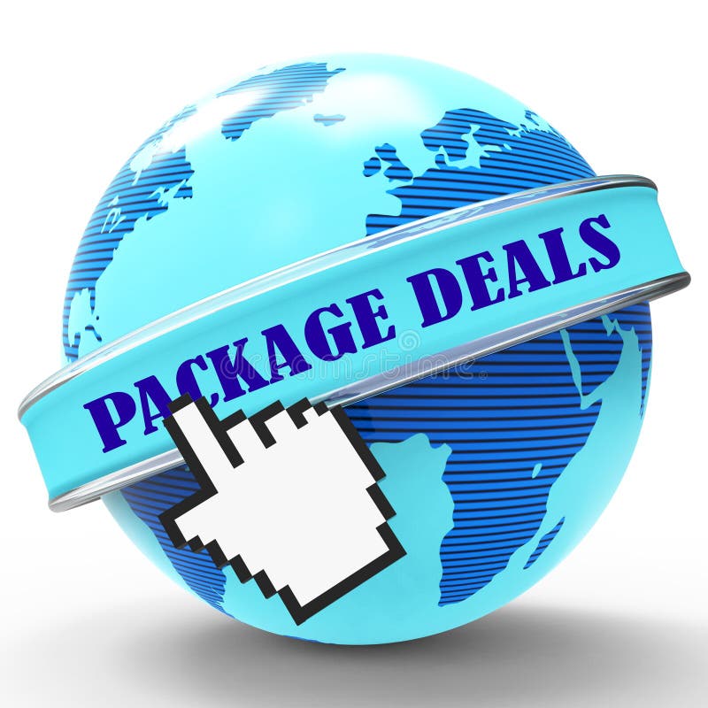 Package Deals Indicates Fully Inclusive and Bargain Stock Illustration ...