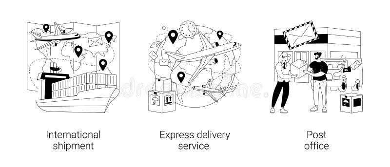 Package Delivery Abstract Concept Vector Illustrations. Stock Vector ...