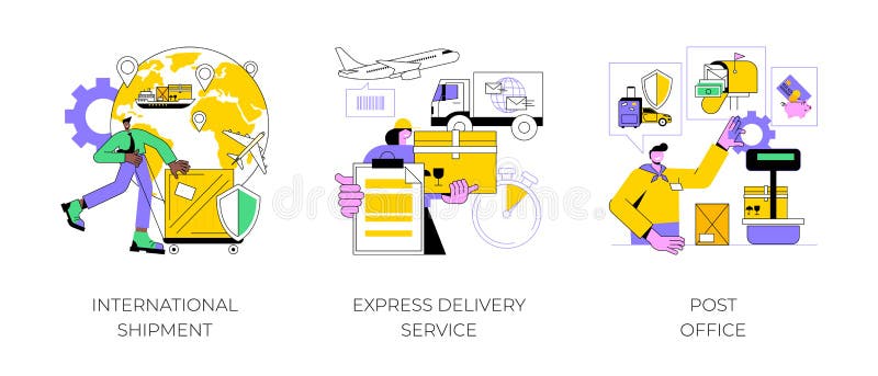 Package Delivery Abstract Concept Vector Illustrations. Stock Vector ...