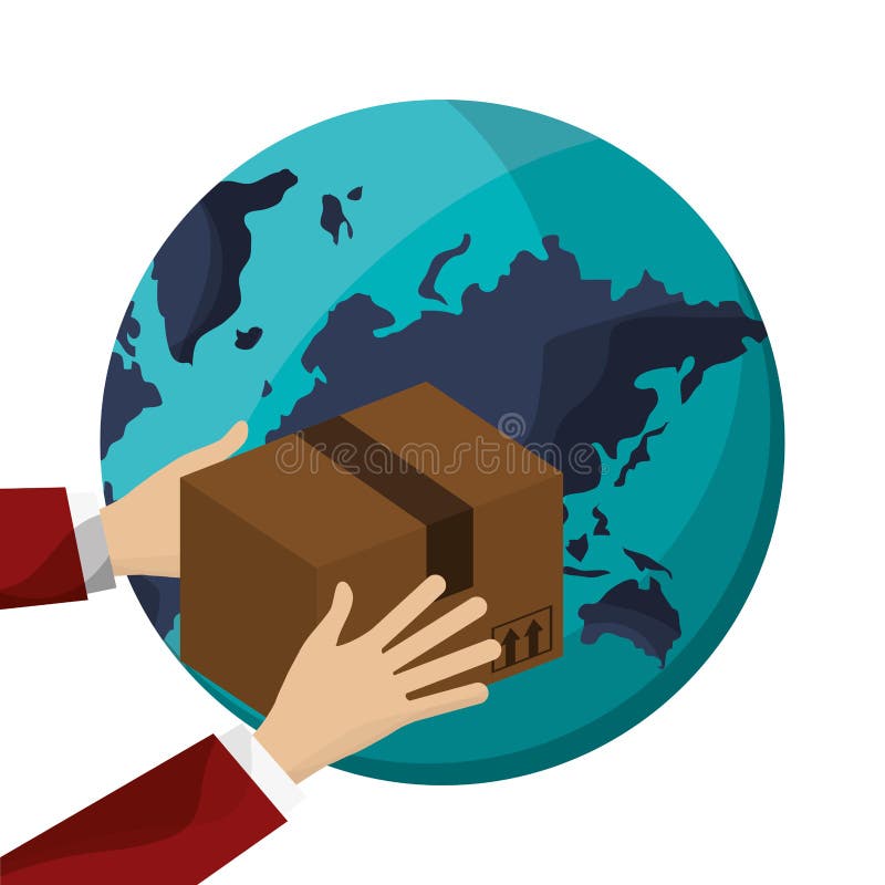 Package of delivery design stock illustration. Illustration of shipping ...