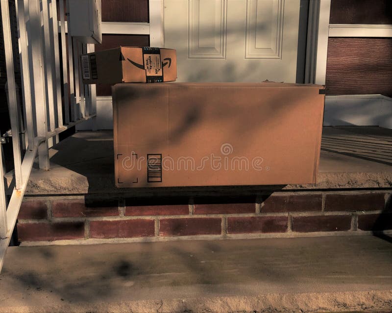 Package Delivery Home Door Step Customer Order Editorial Stock Image ...