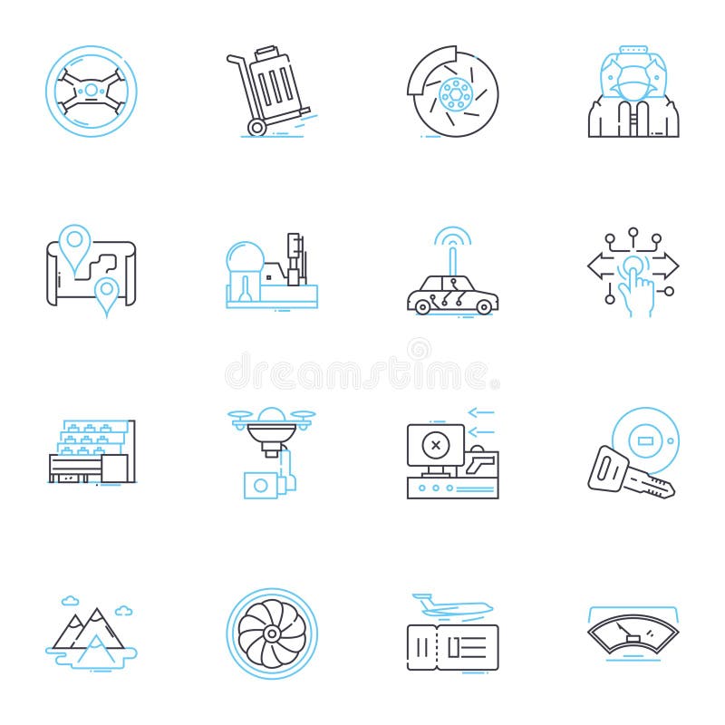 Package Delivery Linear Icons Set. Express, Courier, Delivery, Tracking ...
