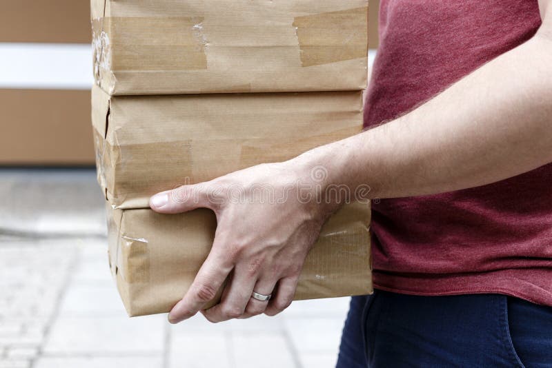 Package delivery stock photo. Image of cargo, cardbox - 150202764