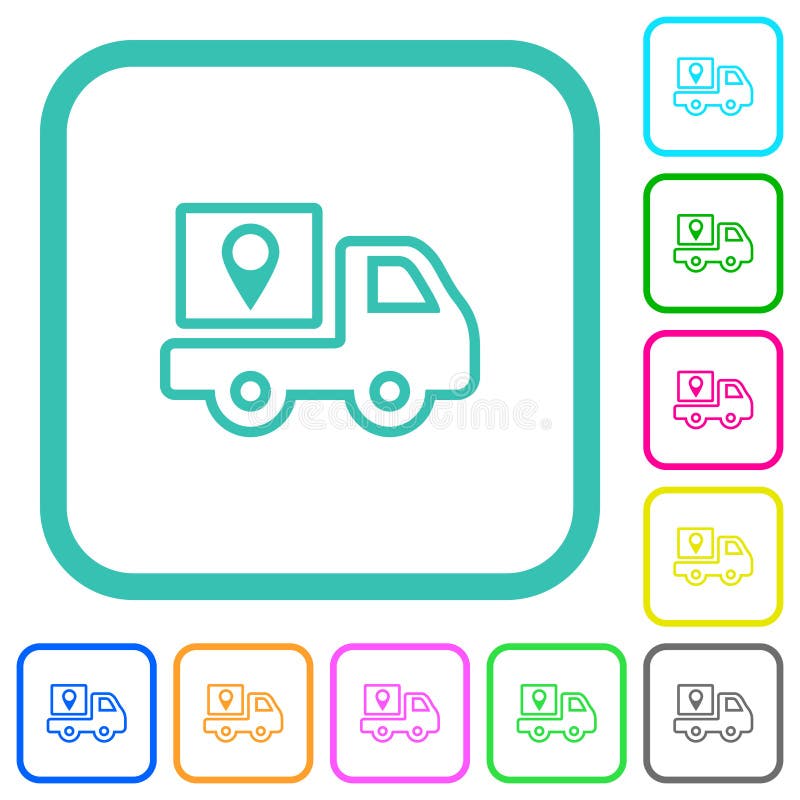 Package Delivery Tracking Outline Vivid Colored Flat Icons Stock Vector ...
