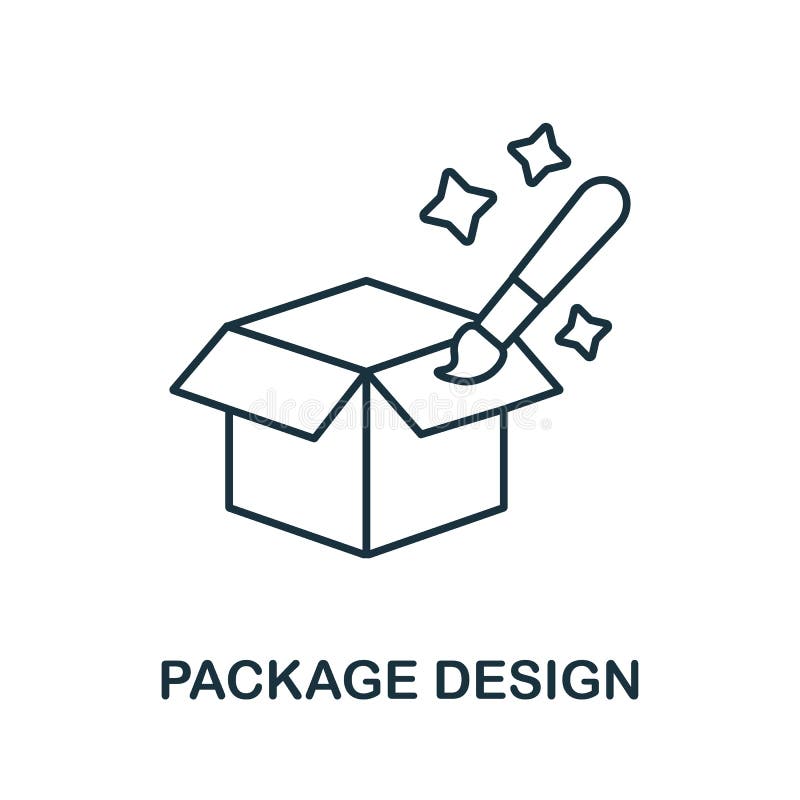 Package Design Icon. Line Element from Graphic Design Collection ...