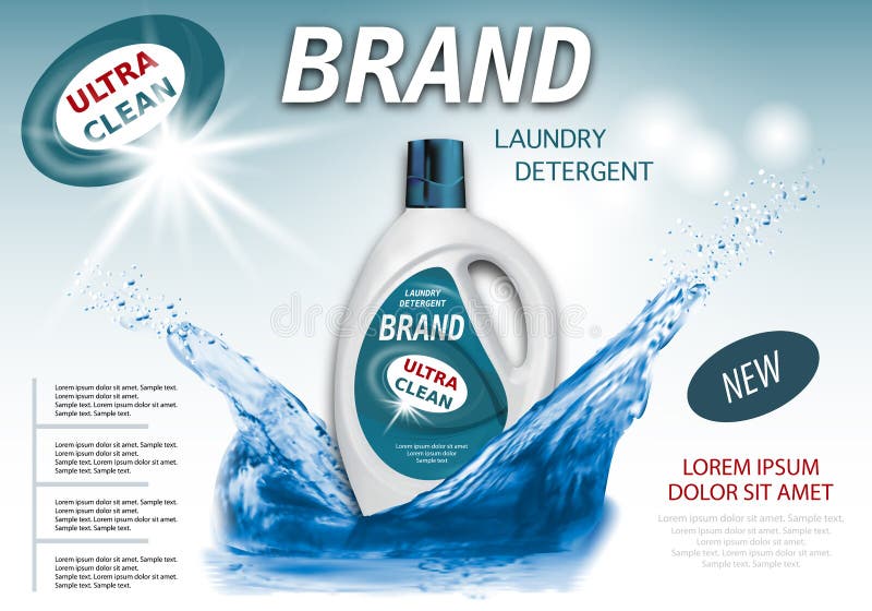 Package Design for Liquid Detergents Ads with Water Splash. Laundry ... Package Design for Liquid Detergents Ads with Water Splash. Laundry ...