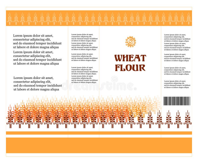 Package Design. Wheat Flour or Pasta, Macaroni, Spaghetti. Vector ...