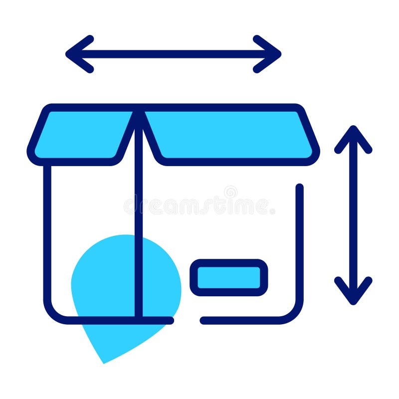 Package Dimension Vector Icon in Modern Style, Premium Design Stock ...