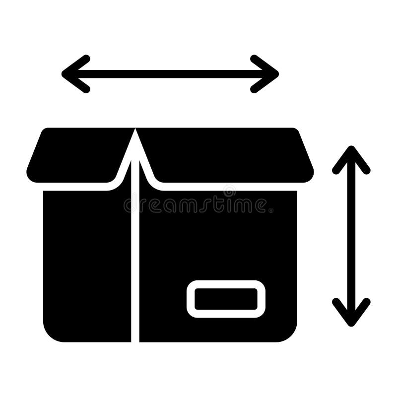 Package Dimension Vector Icon in Modern Style, Premium Design Stock ...