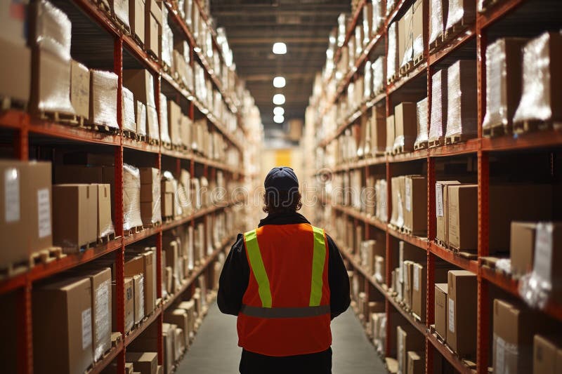 Package Distribution by Postal Worker - Delivery Process, Shipment ...