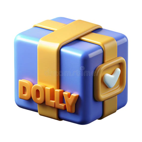 Package Dolly 3D Icon Delivery and Logistics Symbol Stock Illustration ...