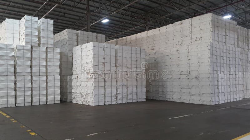 Package for Fiber Dry Pulp Pattern Background in Warehouse Stock Image ...