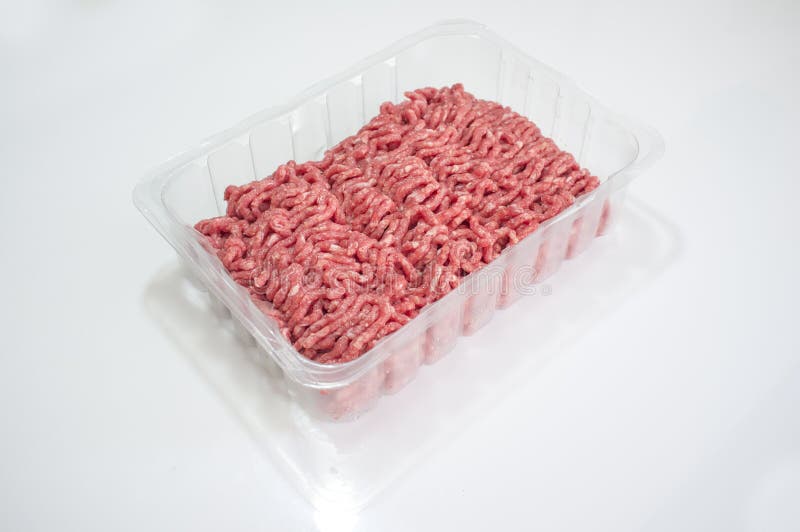 Package with Fresh Minced Chicken Meat Stock Photo - Image of food ...