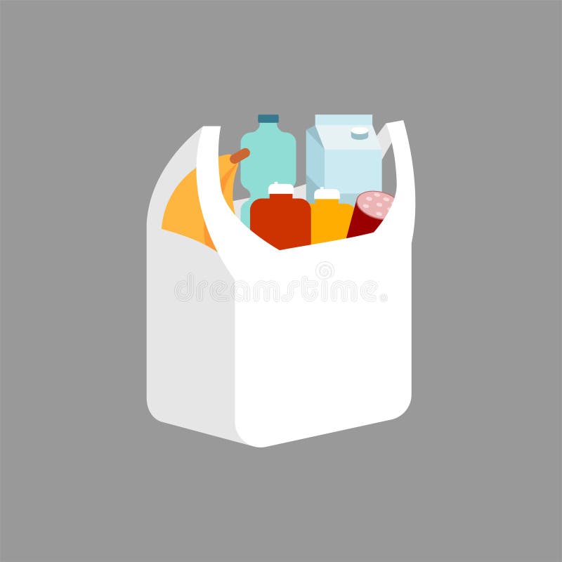 Package Full Food Isolated. Food Vector Illustration Stock Vector ...