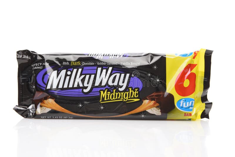 A Package of Fun Size Milky Way Midnight Candy Bars Editorial Stock ...