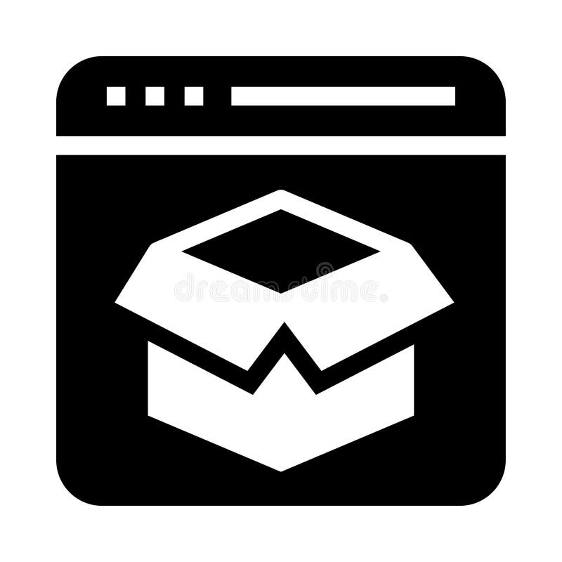 Package glyphs icon stock illustration. Illustration of premium - 114931418