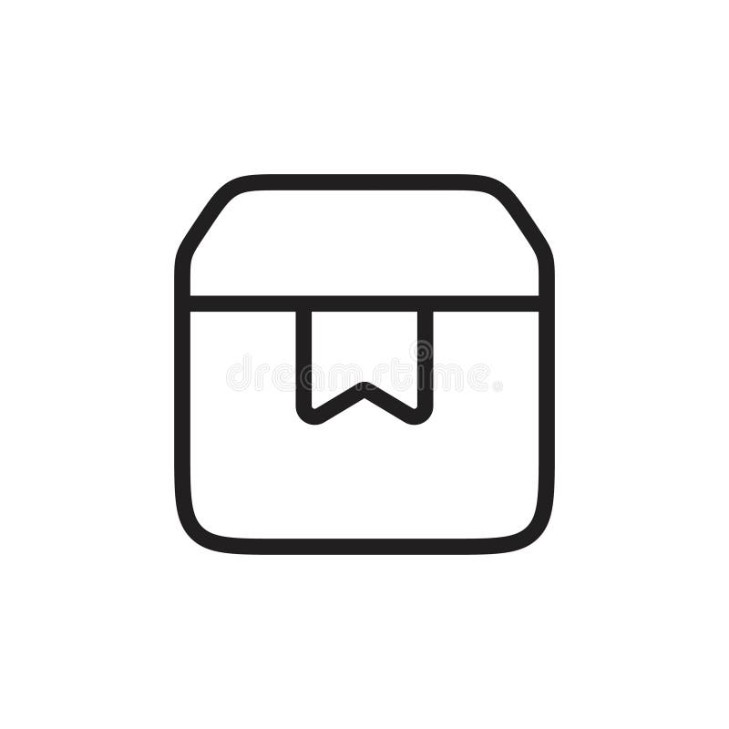 Package Icon Flat Line Illustration Stock Vector - Illustration of ...