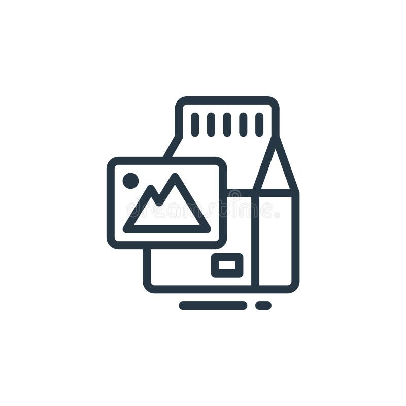 Package Icon Vector from Design Tools Concept. Thin Line Illustration ...