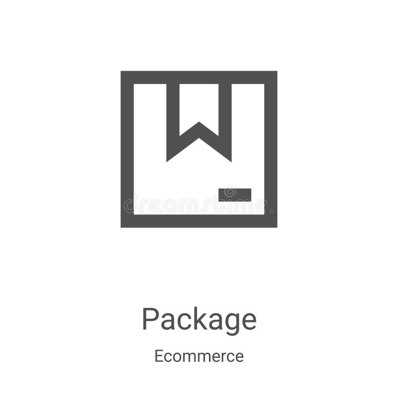 Package Icon Vector from Mass Producction Collection. Thin Line Package ...