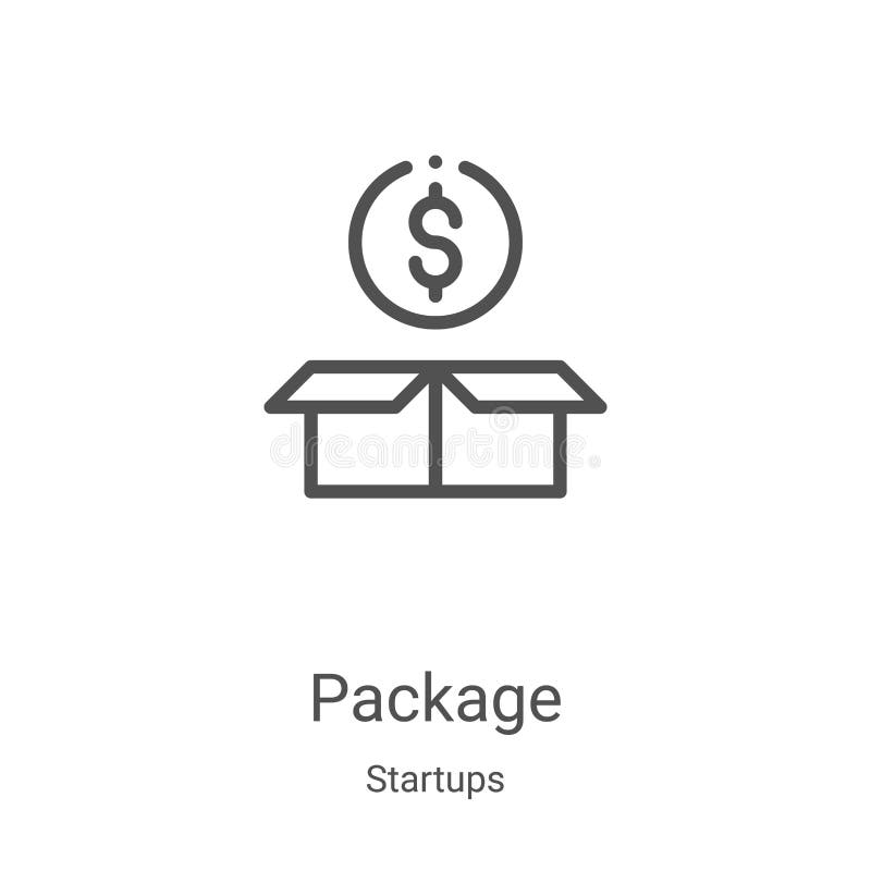 Package Icon Vector from Mass Producction Collection. Thin Line Package ...