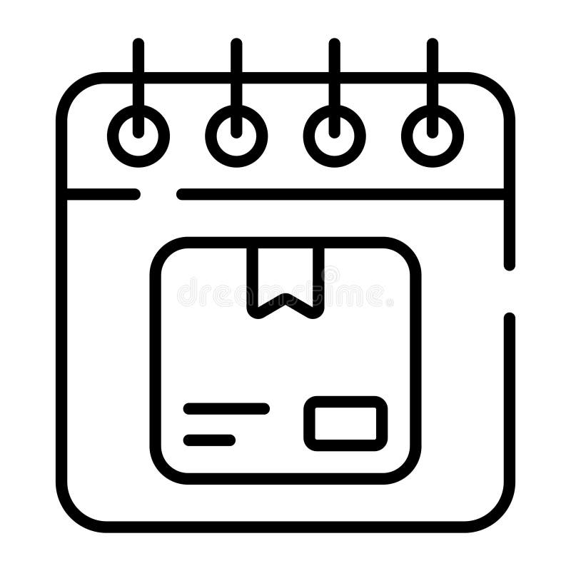 Package Inside the Calendar Symbolizing Concept of Delivery Date Stock ...