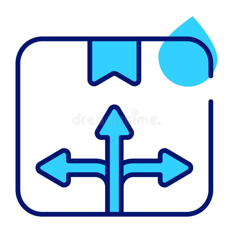 Package with Intersection Arrow Concept of Delivery Route Stock Vector ...