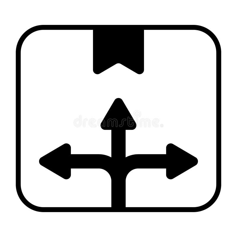 Package with Intersection Arrow Concept of Delivery Route Stock Vector ...