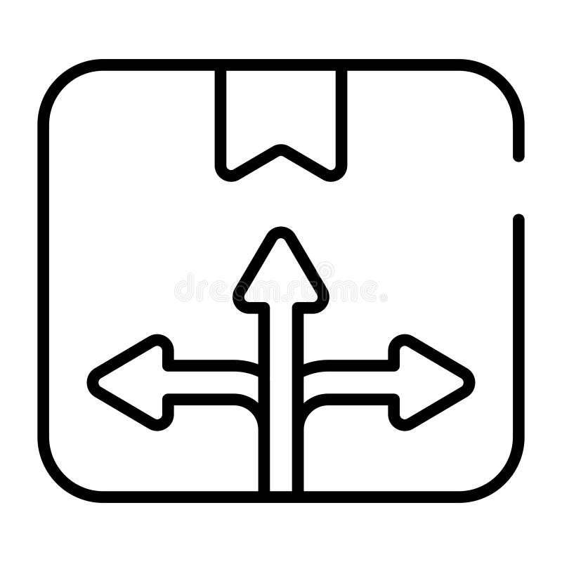 Package with Intersection Arrow Concept of Delivery Route Stock Vector ...