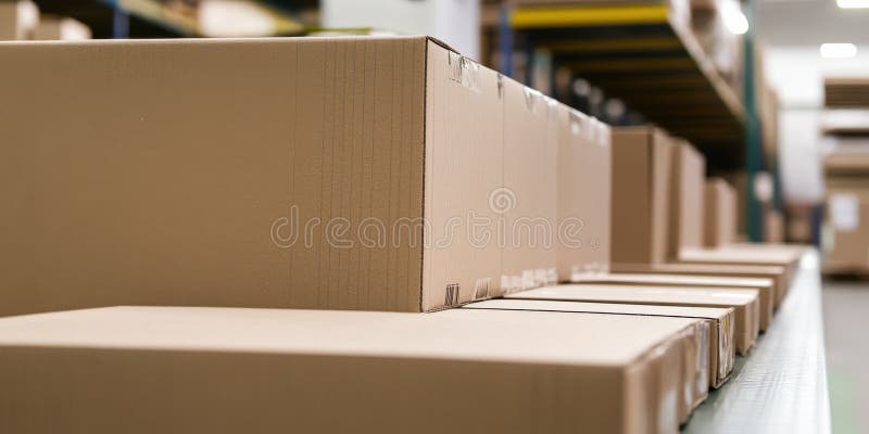 The Package Lies at the Sorting Facility Stock Image - Image of ...