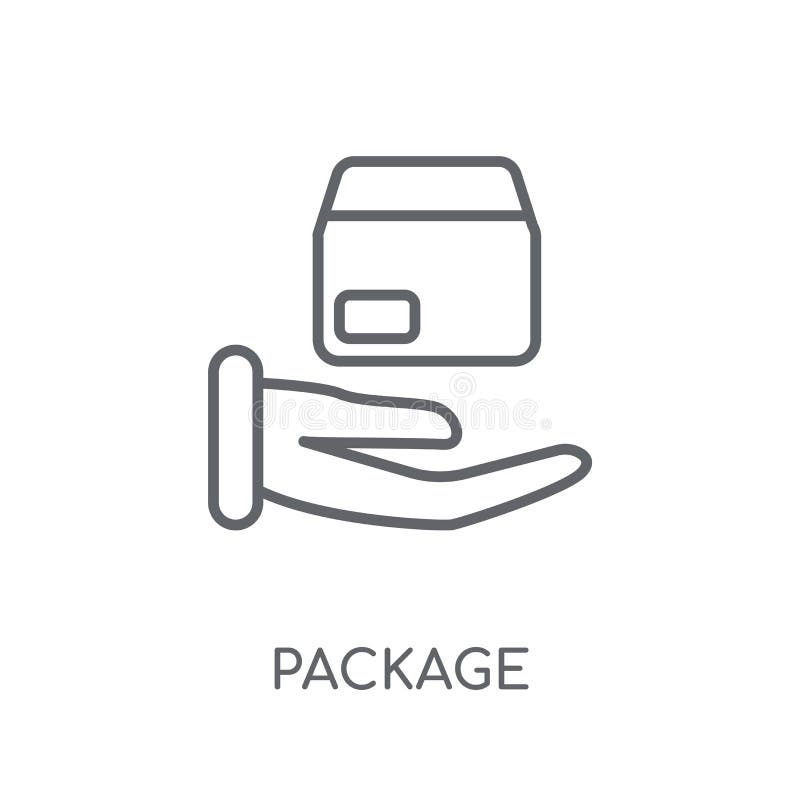 Package Linear Icon. Modern Outline Package Logo Concept on Whit Stock ...