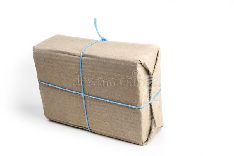 Package Made from Corrugated Cardboard Wrapping Paper Stock Image ...