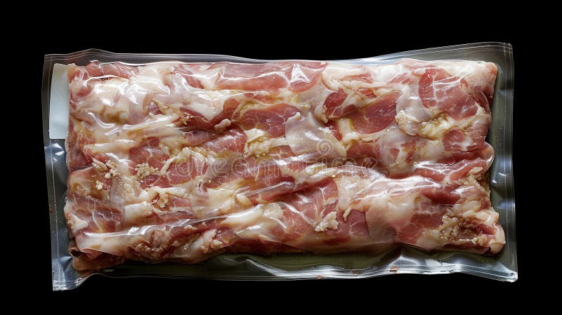 A Package of Meat is Displayed in a Clear Plastic Bag. Generative AI ...
