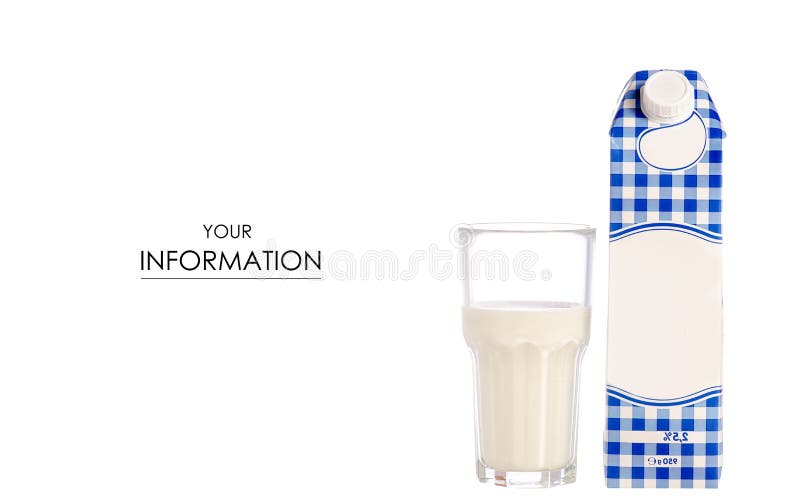 A Package of Milk a Glass of Milk Pattern Stock Photo - Image of ...