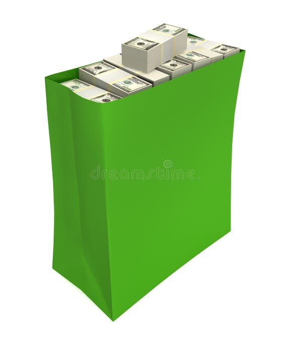 Package of money stock illustration. Illustration of salary - 6655128