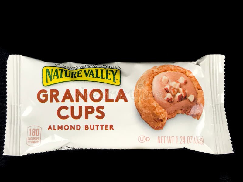 Package of Nature Valley Granola Cups on Black Backdrop Editorial Image ...