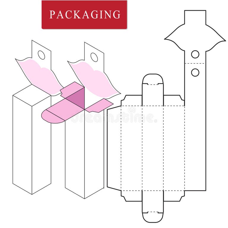 Lip Gloss Box Template Stock Illustrations – 122 Lip Gloss Box Template ...