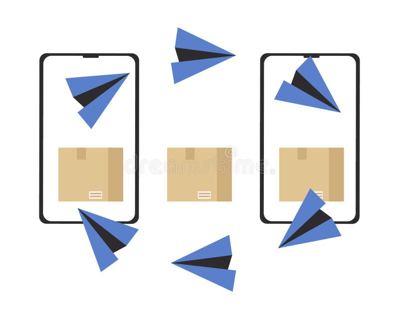 Package, Order on the Phone Screen. the Concept of Returning Parcels ...