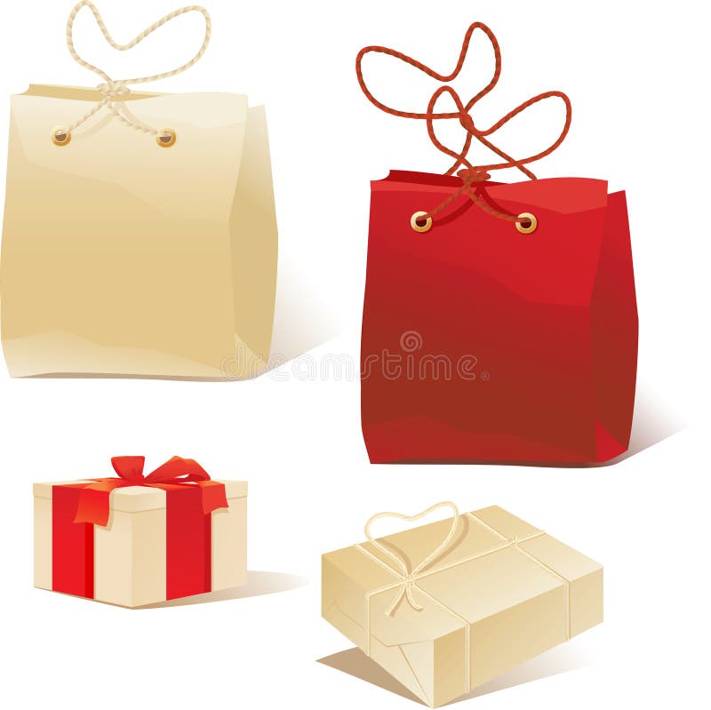 Package, a Bag of Paper, Packaging Stock Vector - Illustration of ...