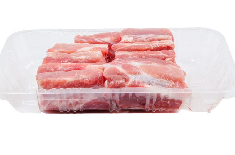 Package Pork of Isolate Background Stock Image - Image of chop, meat ...