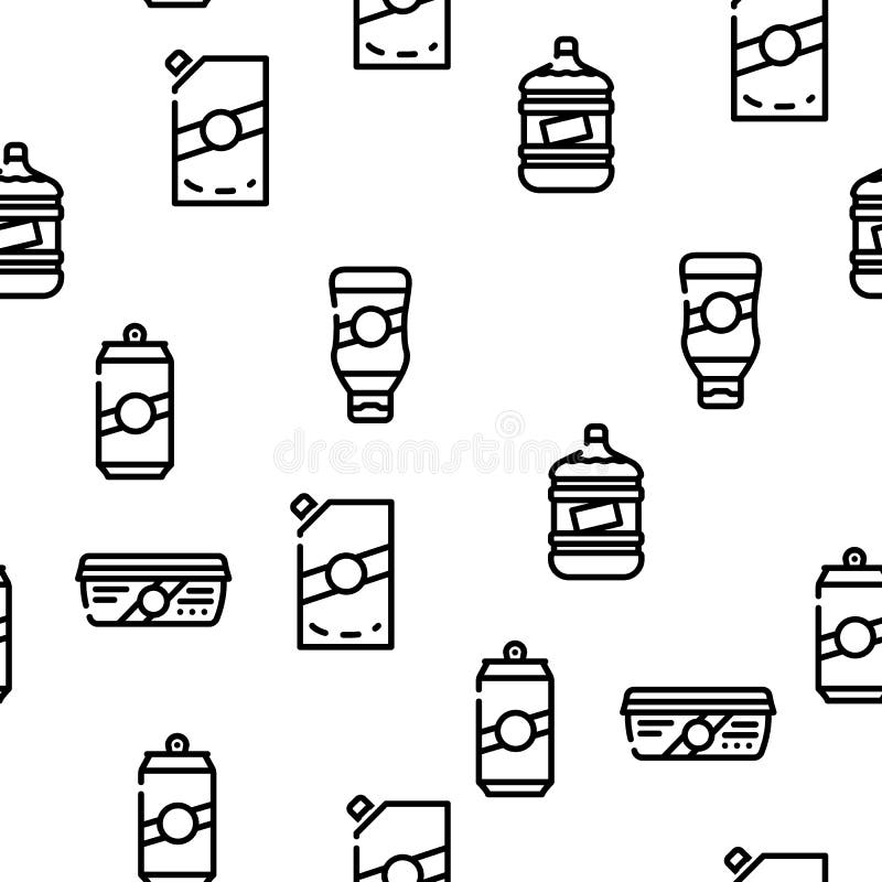 Package for Product Vector Seamless Pattern Stock Vector - Illustration ...