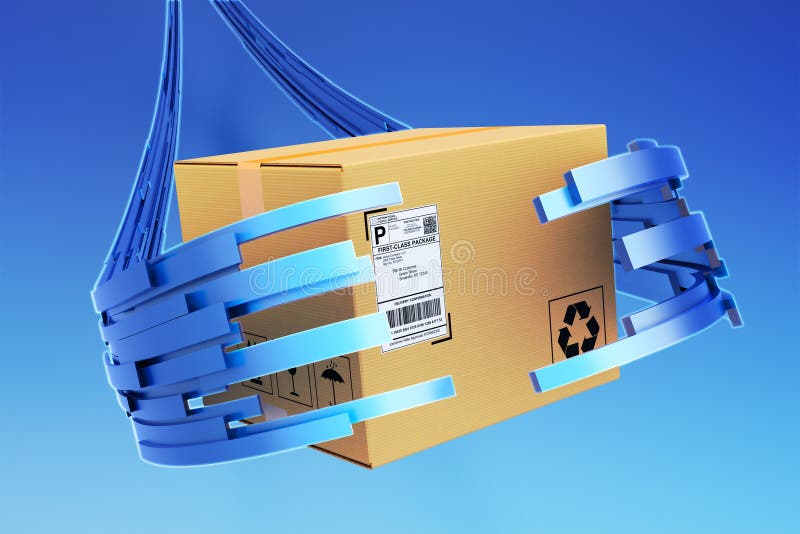 Package and Purchase Delivery Service Concept Stock Illustration ...