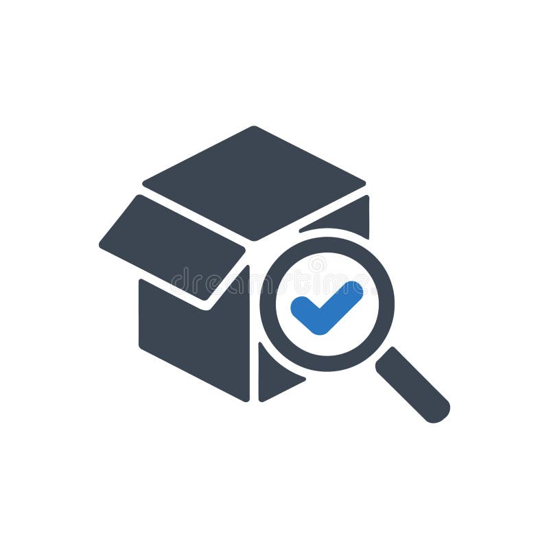 Package Quality Check Icon stock vector. Illustration of sign - 350466531