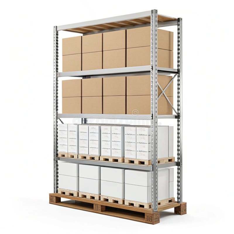 Package Rack Isolated on White Background Stock Illustration ...