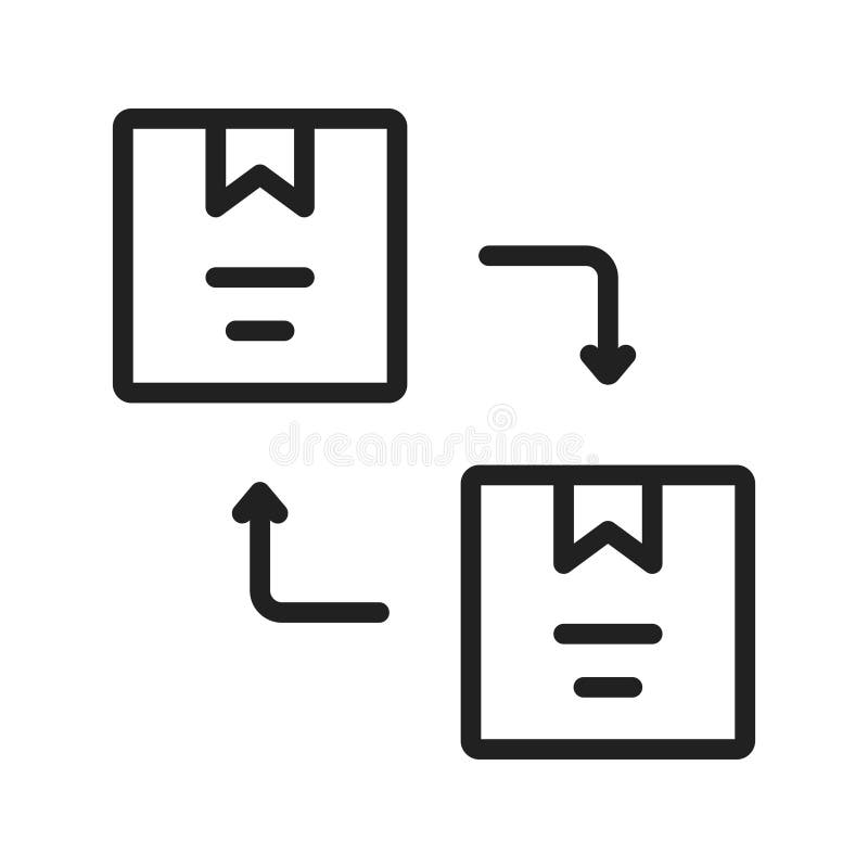 Package Replacement Icon Vector Image. Stock Vector - Illustration of ...