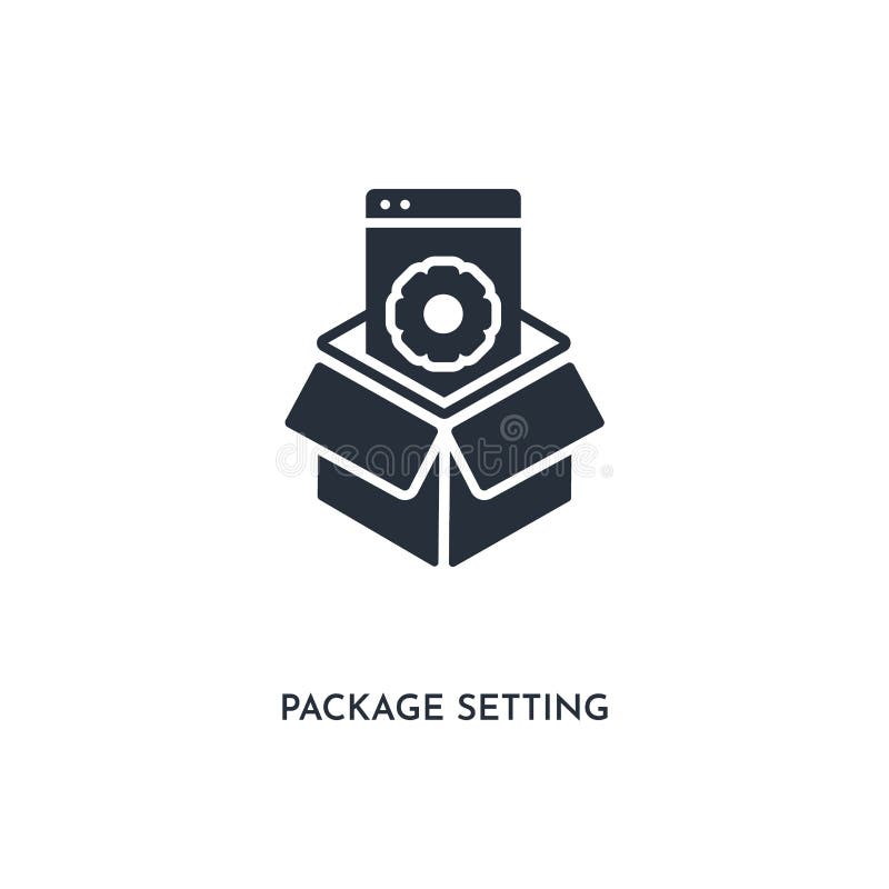 Setting Icon. Simple Element Illustration. Isolated Trendy Filled Setting Icon on White ...