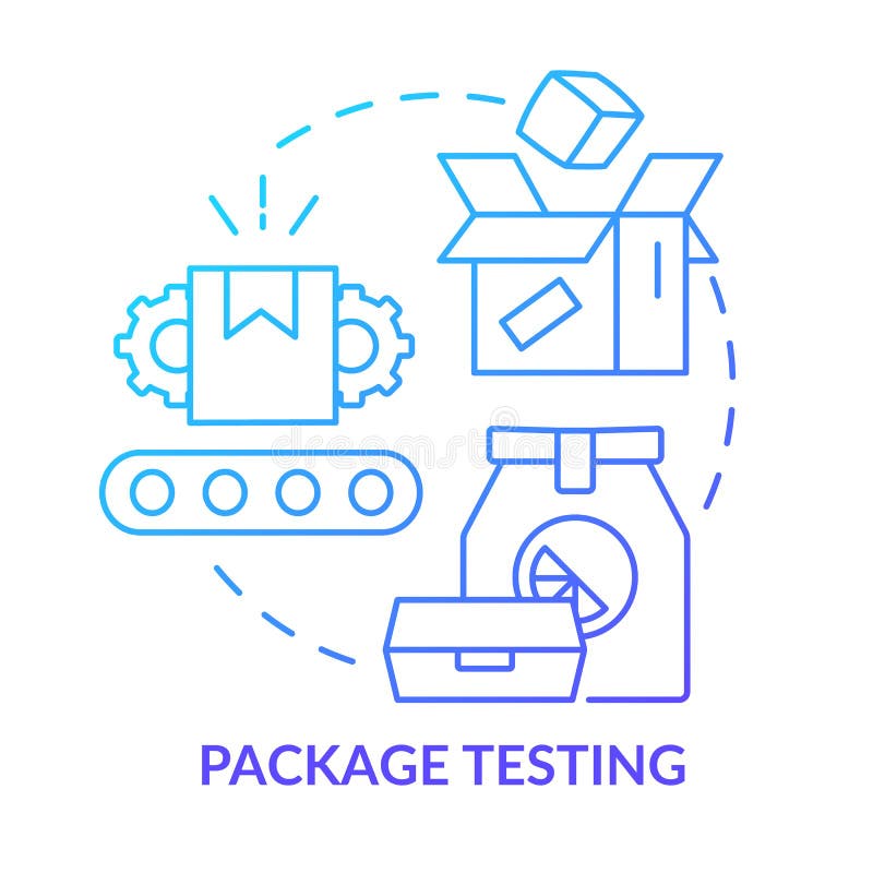 Package Testing Blue Gradient Concept Icon Stock Vector - Illustration ...