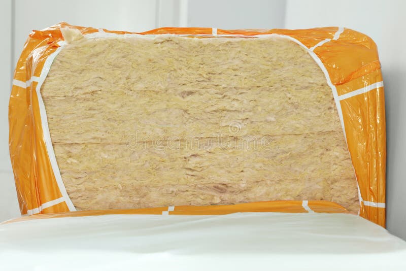 Package of Thermal Insulation Material Indoors, Closeup Stock Image ...
