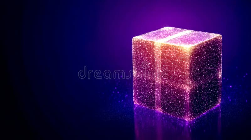 Package Tracking Technology Creating Glowing Parcel on Smartphone App ...