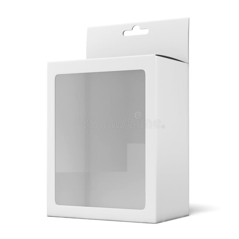 Cardboard Box with a Transparent Plastic Window Stock Illustration ...
