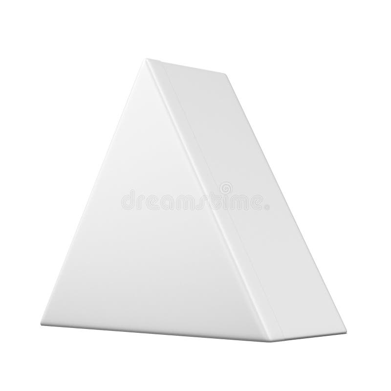 White Product Triangle Package Box Mock Up Stock Vector - Illustration ...
